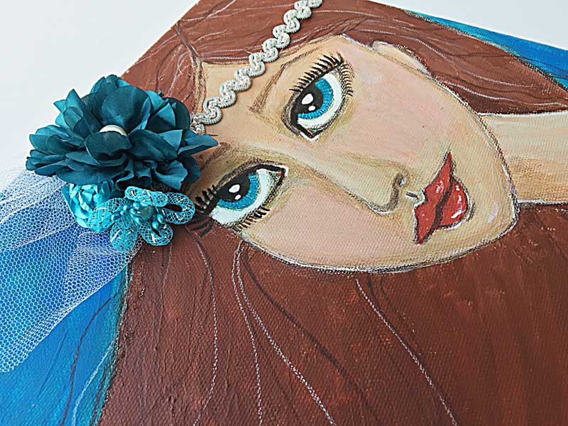 Do More With Less: A mixed media girl on canvas for the Mixed Media ...