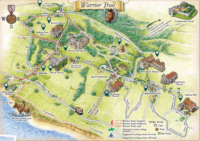 Lin's Isle of Wight Walking Blog: Walk 41 The Warrior Trail - 4.5 miles