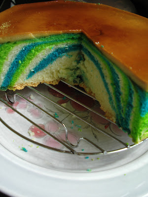 Resepi Kek Karamel Pelangi Lembut Dan Sedap | Tutorial Bergambar