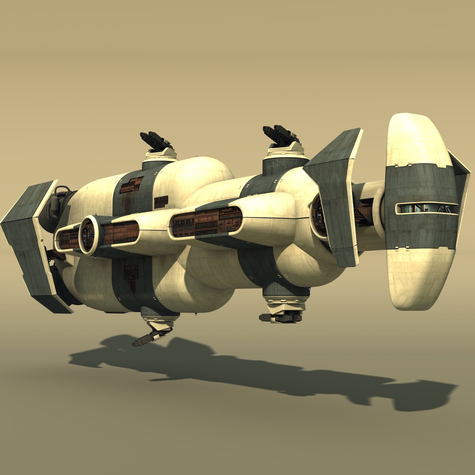 Dan Brown CGI | Sci-fi Art: Retro Spaceship (Finished)