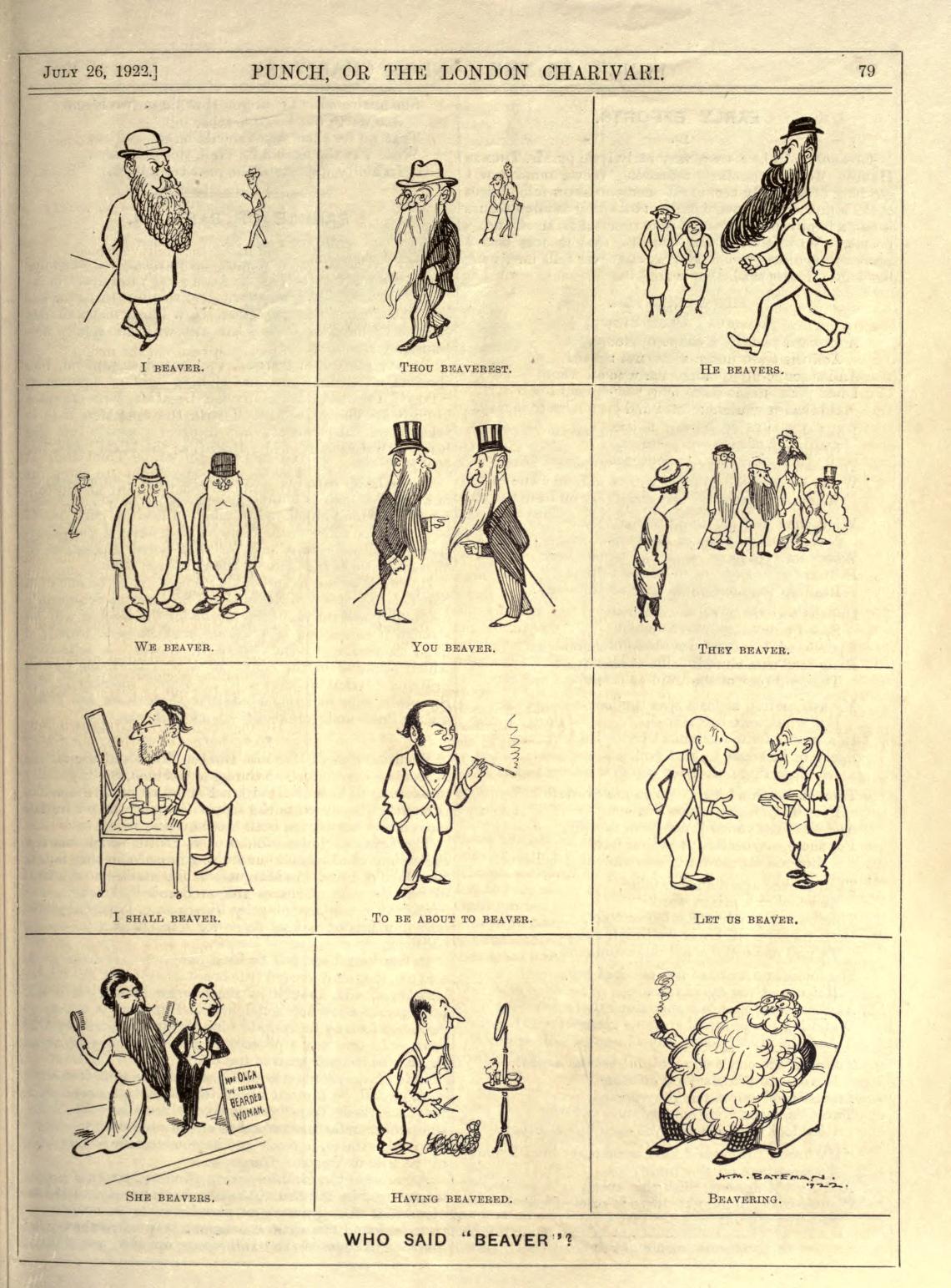 Screwball Comics: Taking the Bate: The 1922 H.M. Bateman Punch Cartoons