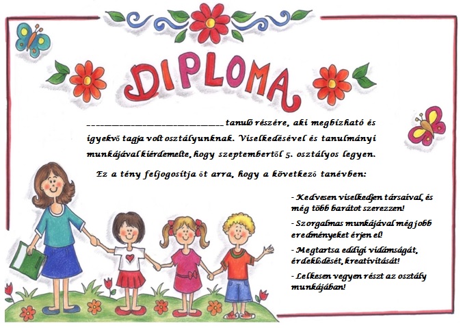 Játékos tanulás és kreativitás: Szerkeszthető oklevél a tanév végére