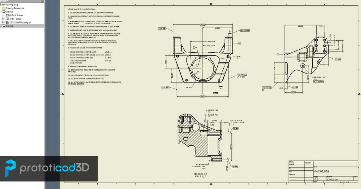 Modificar un modelo 3D de Inventor desde la hoja de dibujo - Prototicad ...