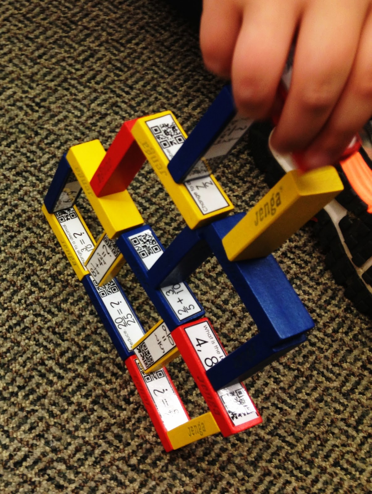 QR Code Fractions Jenga Freebie - FlapJack