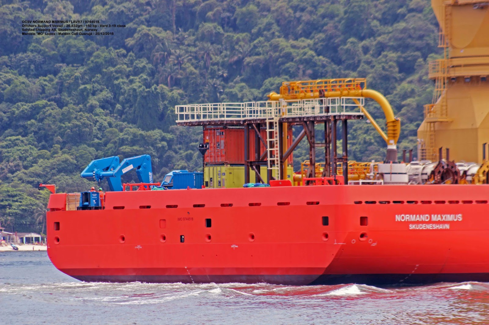 Santos Shiplovers: OCSV Normand Maximus / LAVR7 - Leaving Santos, bound ...