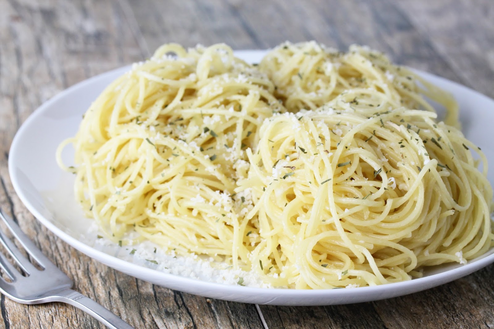 The Stay At Home Chef Brown Butter Garlic Parmesan Angel Hair Pasta
