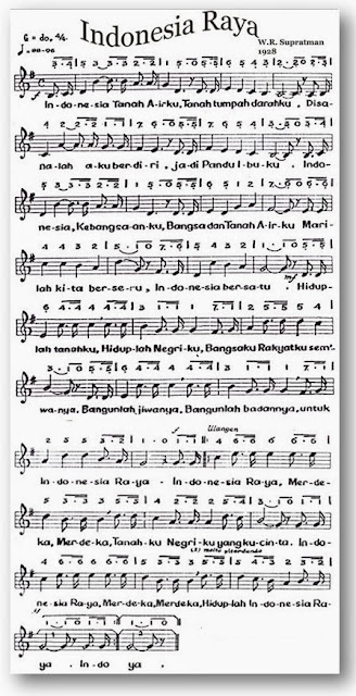 Indonesia Raya ~ Notasi Lagu