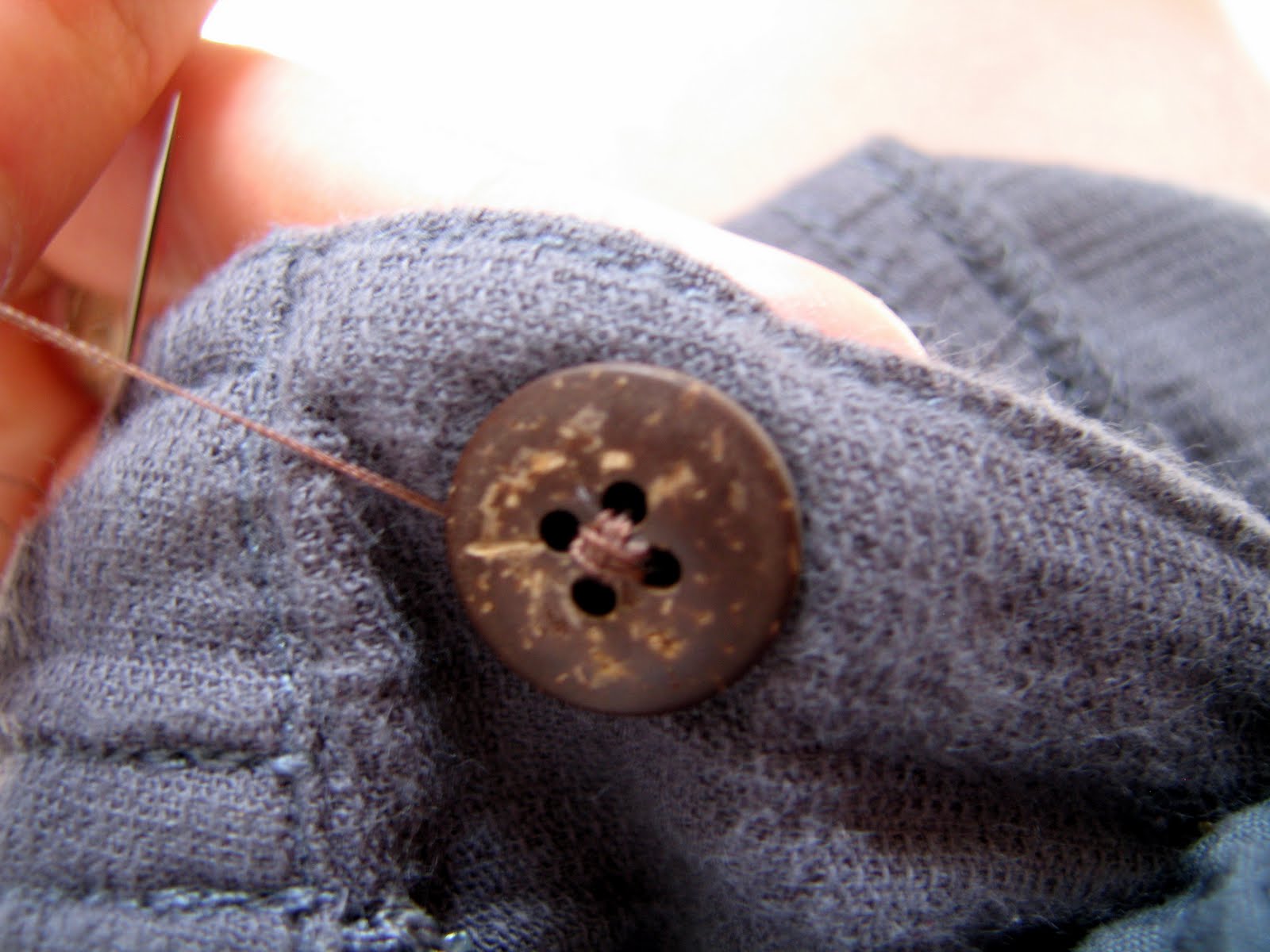 Candidly Kate: ˚tutorial˚ Sewing on a Button