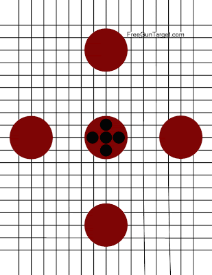 Free Gun Targets: 5 Dot Target