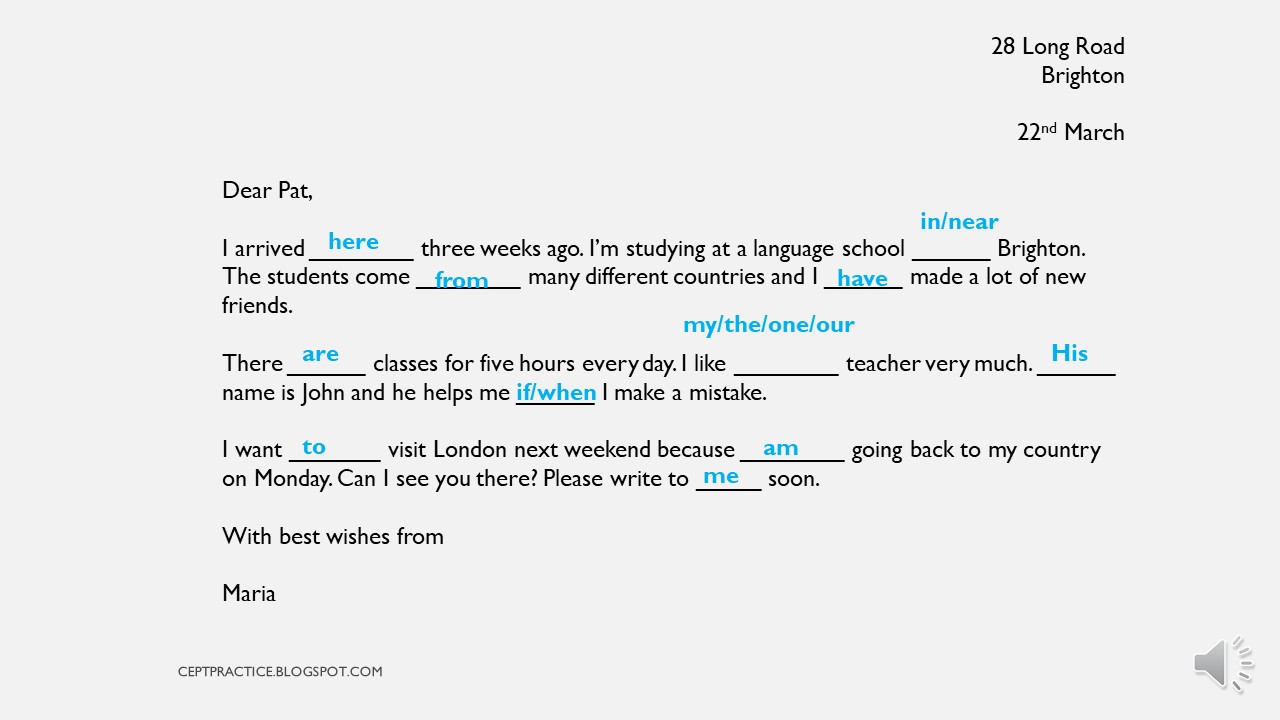 CEPT Practice: CEPT TEST 1 A2 LEVEL