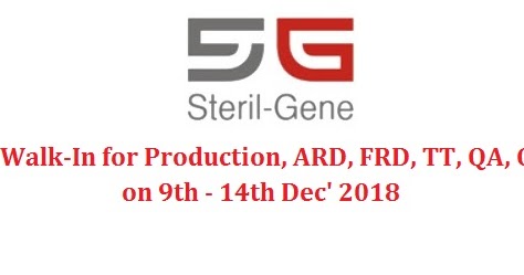 NABL GUIDELINES: Steril-Gene Life Science - Walk-In Interview for Production / QA / QC / R&D ...