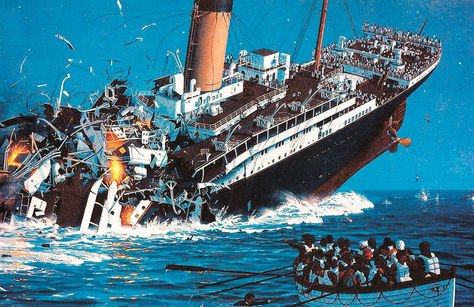 Todo Sobre el titanic : El Titanic Choca contra un iceberg