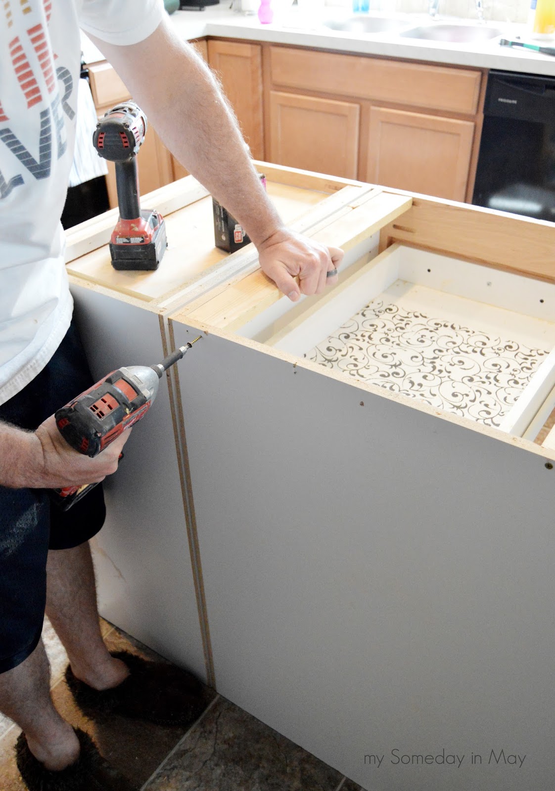 DIY Butcher Block Kitchen Island - My Someday in May