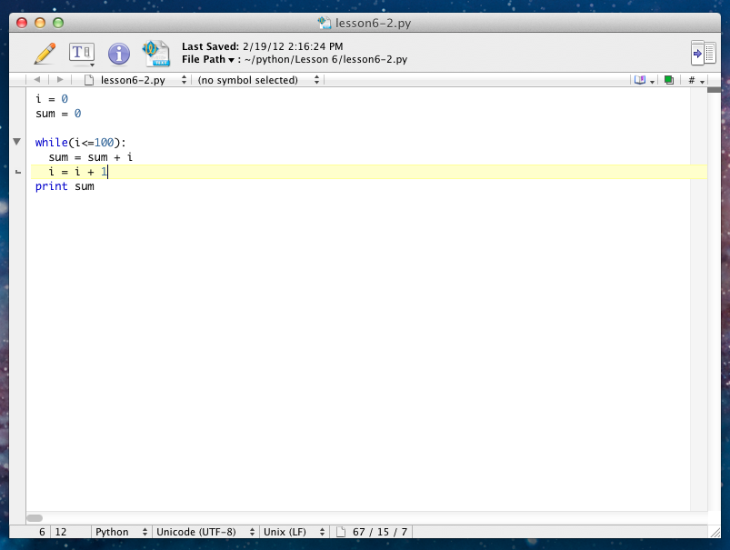 Getting Started with Python: Lesson 6 - Loops