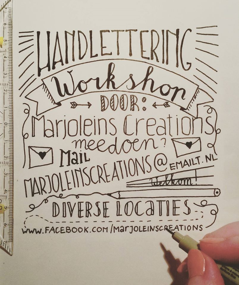 Marjoleins creations: Workshops Handlettering