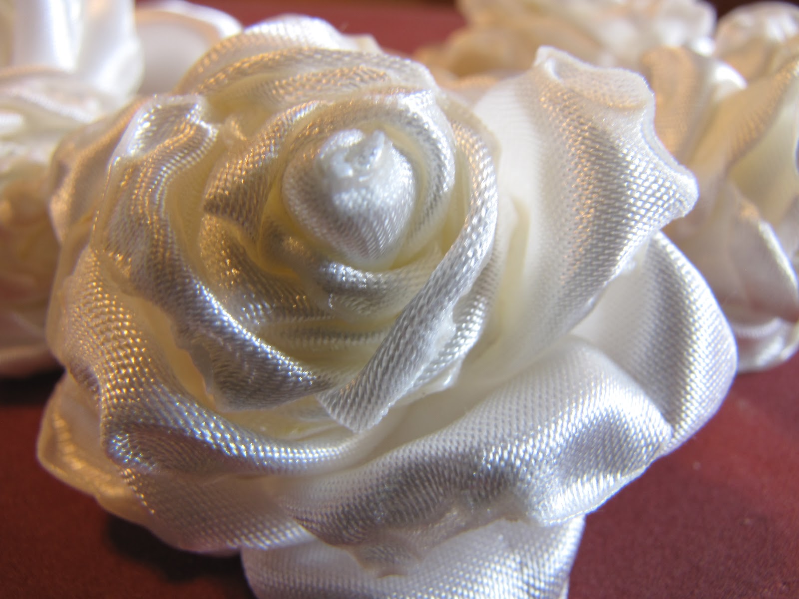 Jazzy Creations...: Satin Roses I Made