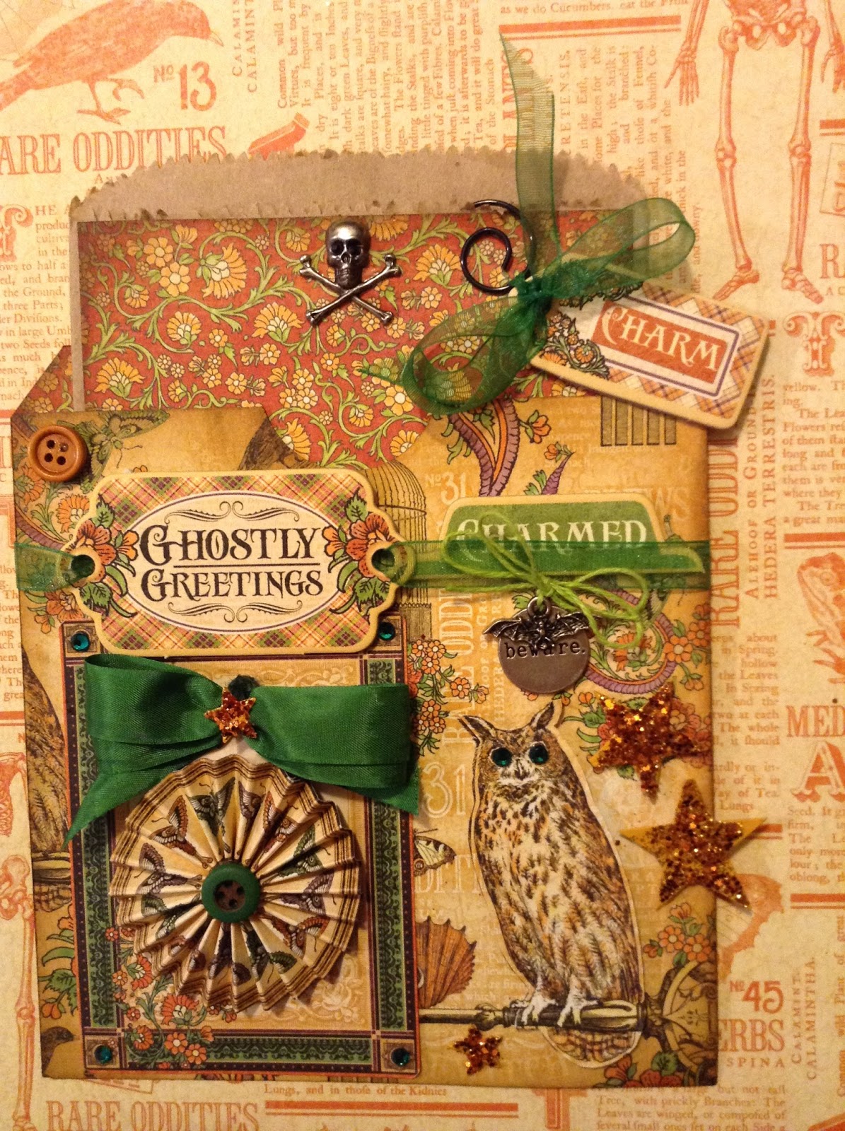 FotoBella: G45 Rare Oddities Halloween Gift Card Bag Tutorial