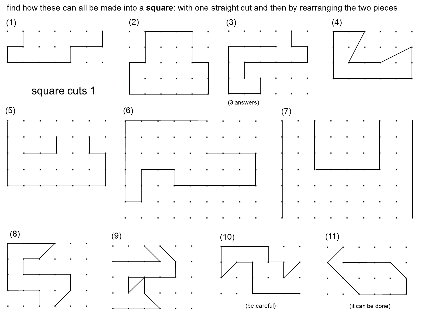MEDIAN Don Steward mathematics teaching: square cuts