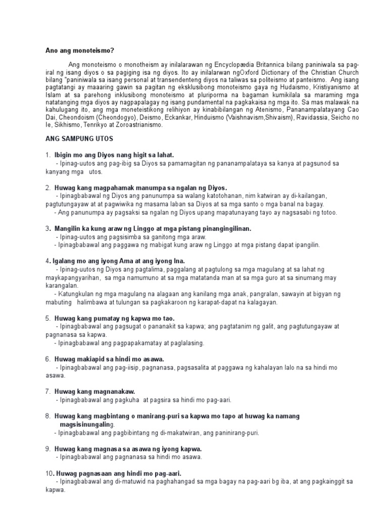 10 utos ng diyos - philippin news collections