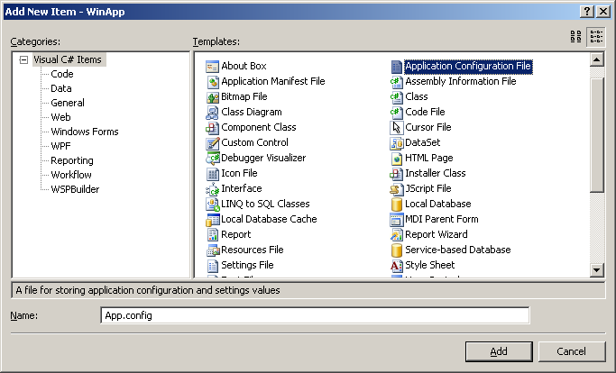 C Windows Application Reading Nfig File C Guide C Aspnet Mvc Linq Jquery And