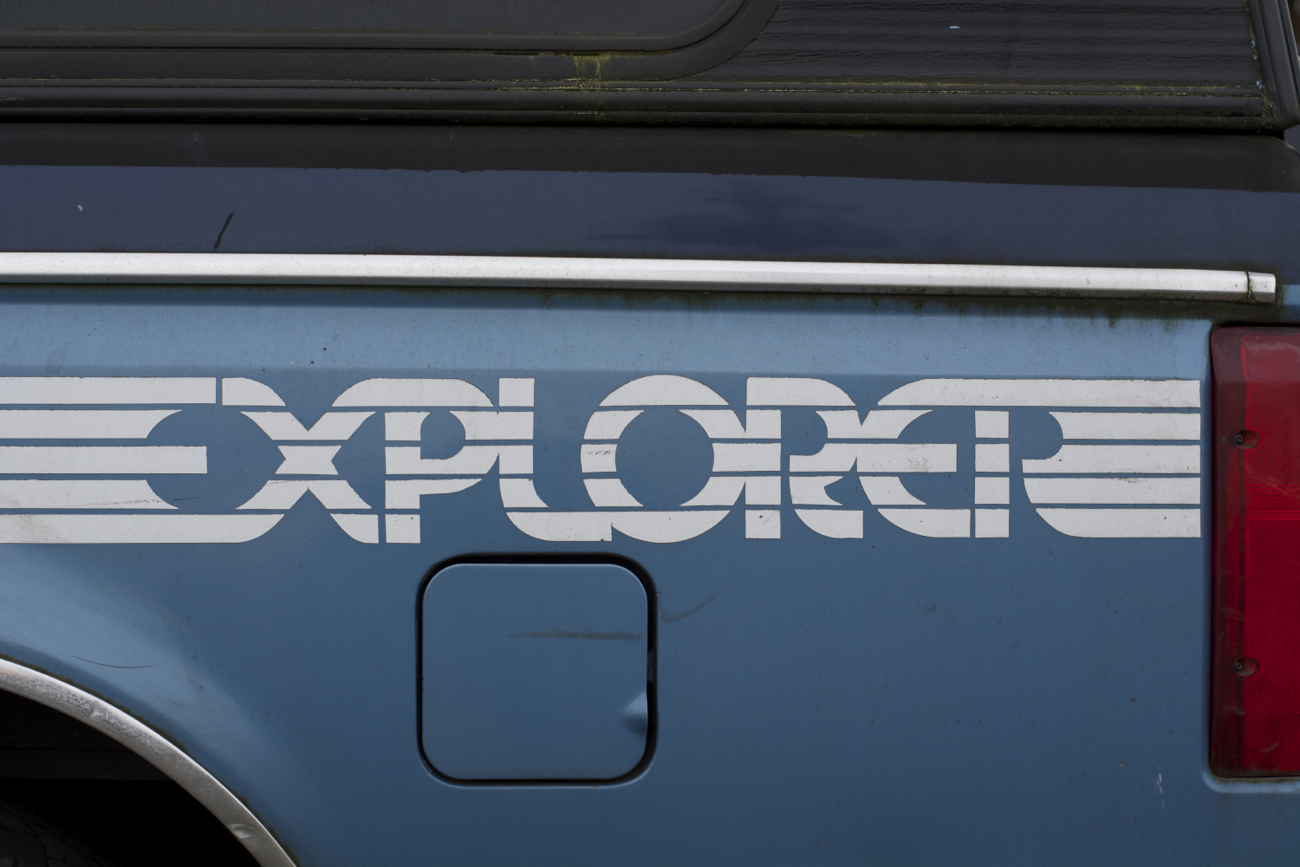 OLD PARKED CARS.: 1983 Ford F-150 Explorer.