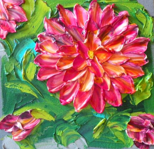 Cuadros de flores en relieve - Imagui