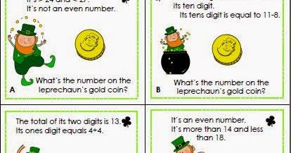 Primary Inspiration: Gold Coins Math Freebie for St. Patrick's Day