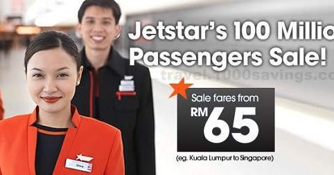 Jetstar's 100 Million Passengers Sale : Promotion Fare Starts from RM65 ...
