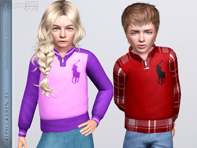 Simination: Ralph Lauren Hoodie for Kids by R2M Creations
