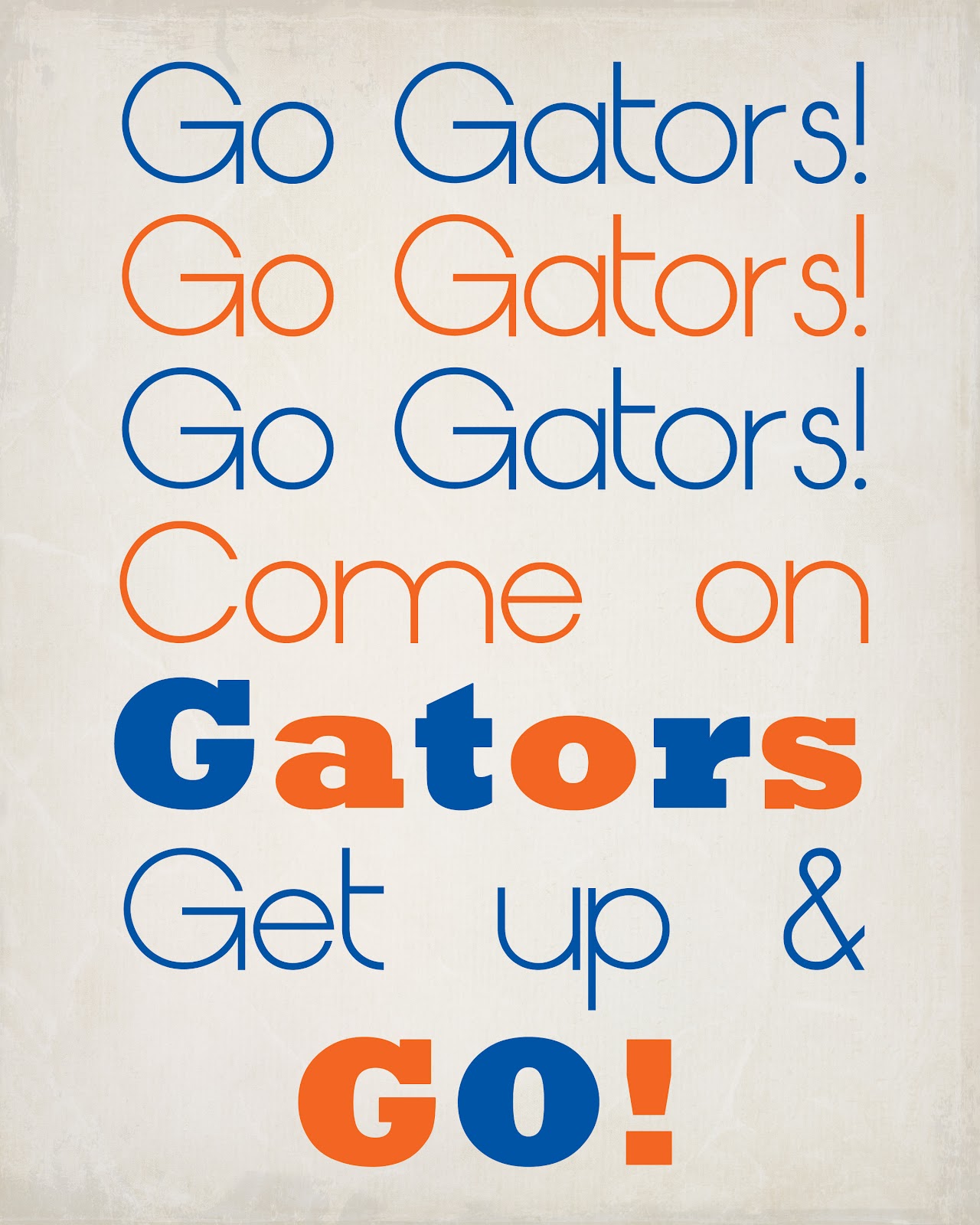 Karrie Drake Photography: Wednesday's Printable Words: Go Gators!