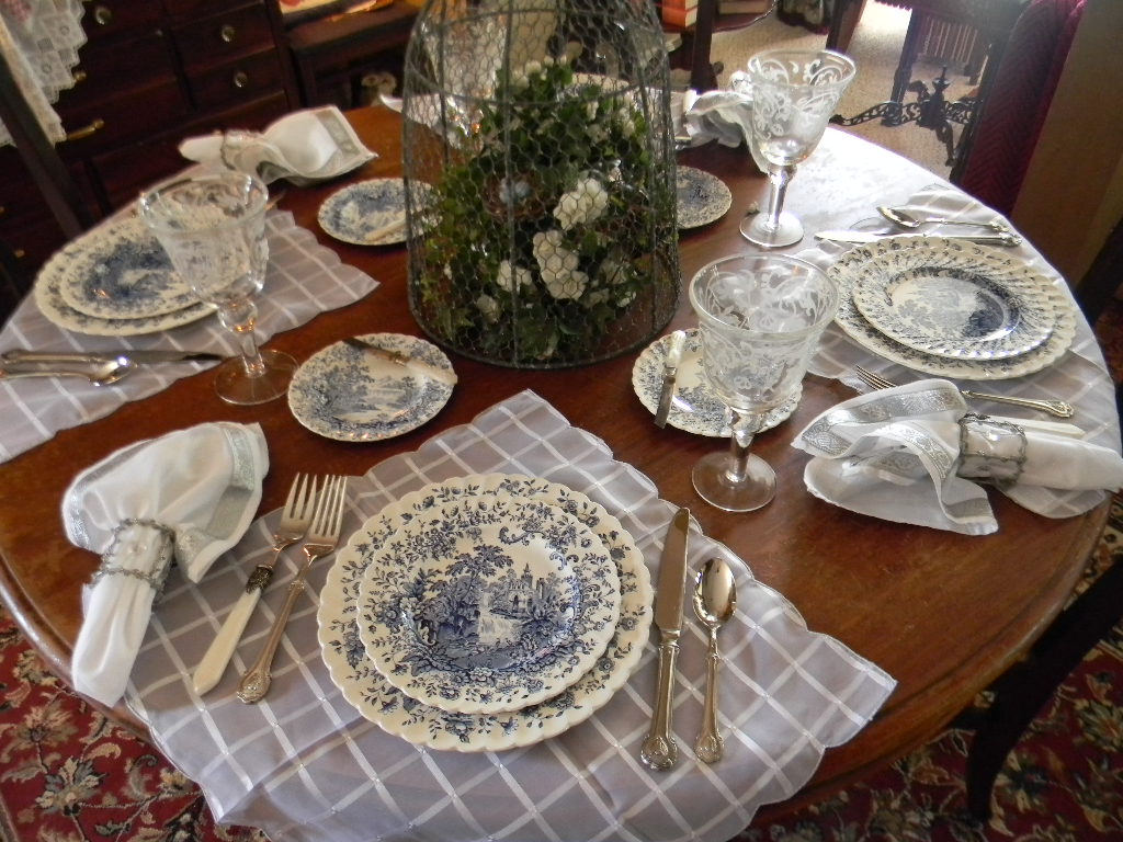 Royal Staffordshire Waterfall Tablescape