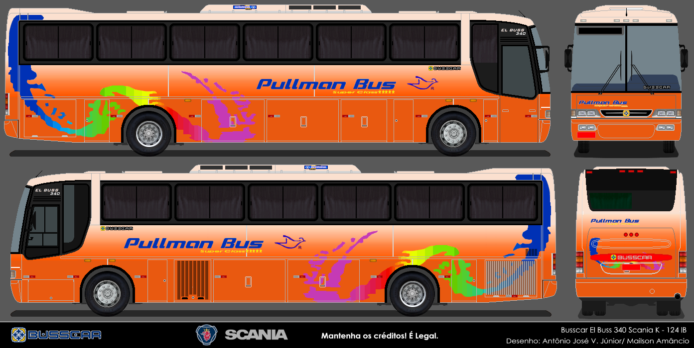 DESENHOS DE ONIBUS INTERNACIONAIS: pullman bus