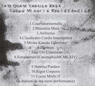 WET DREAMS: TAM QUAM TABULA RASA - LOCUS MINORIS RESISTENTIAE (Minus ...