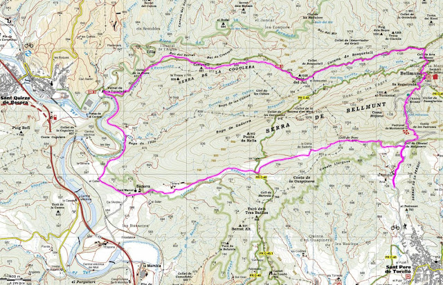 La Vall del Ges i el Bisaura: 9.- Bellmunt, fins els meandres del riu Ter