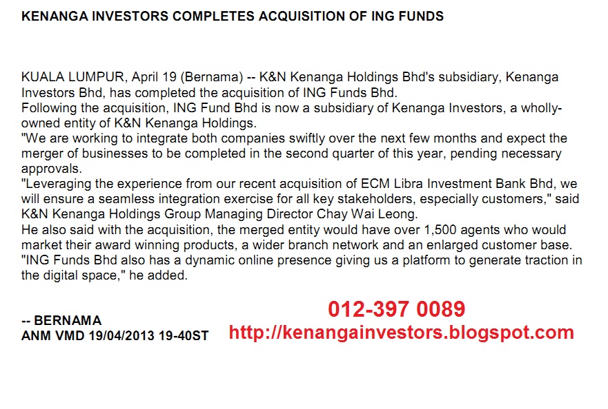 Kenanga Investors Berhad : The Highest Return, Low Risk Fund: KENANGA ...