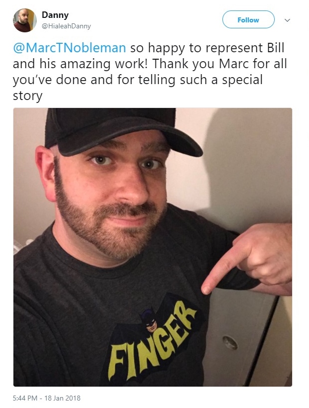 Noblemania: People showing off their Bill Finger T-shirts