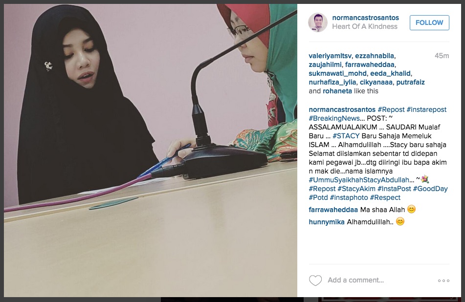 Stacy AF Selamat Peluk Islam ~ Perihal Negara