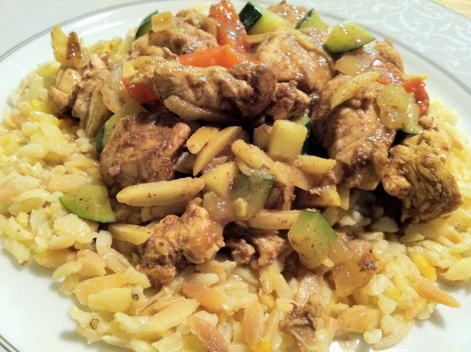 A Slice of Nutrition: Chocolate Curry Chicken + Brown Rice Pilaf ...