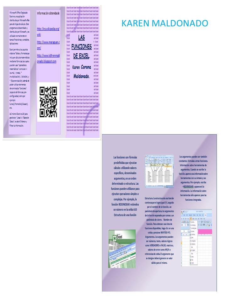 tríptico de microsoft excel | k@ren maldonado