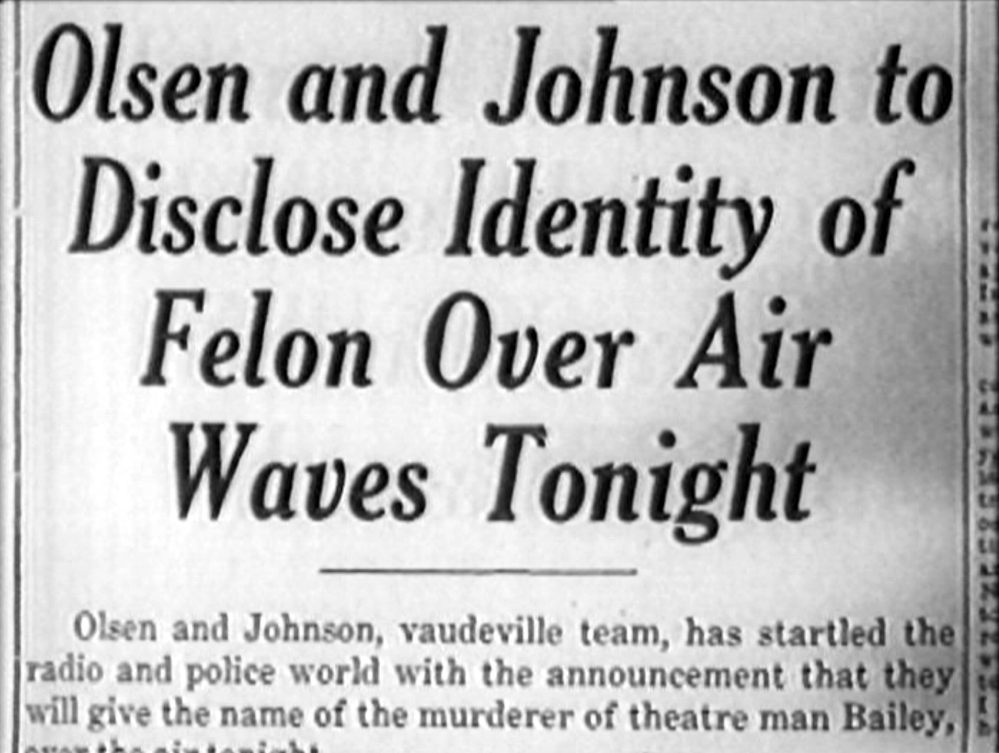 13: OLE OLSEN AND CHIC JOHNSON in ALL OVER TOWN - Republic Pictures (1937)