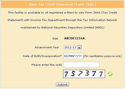 Income Tax for Individual In India: FORM 26AS - Verify Income Tax Details