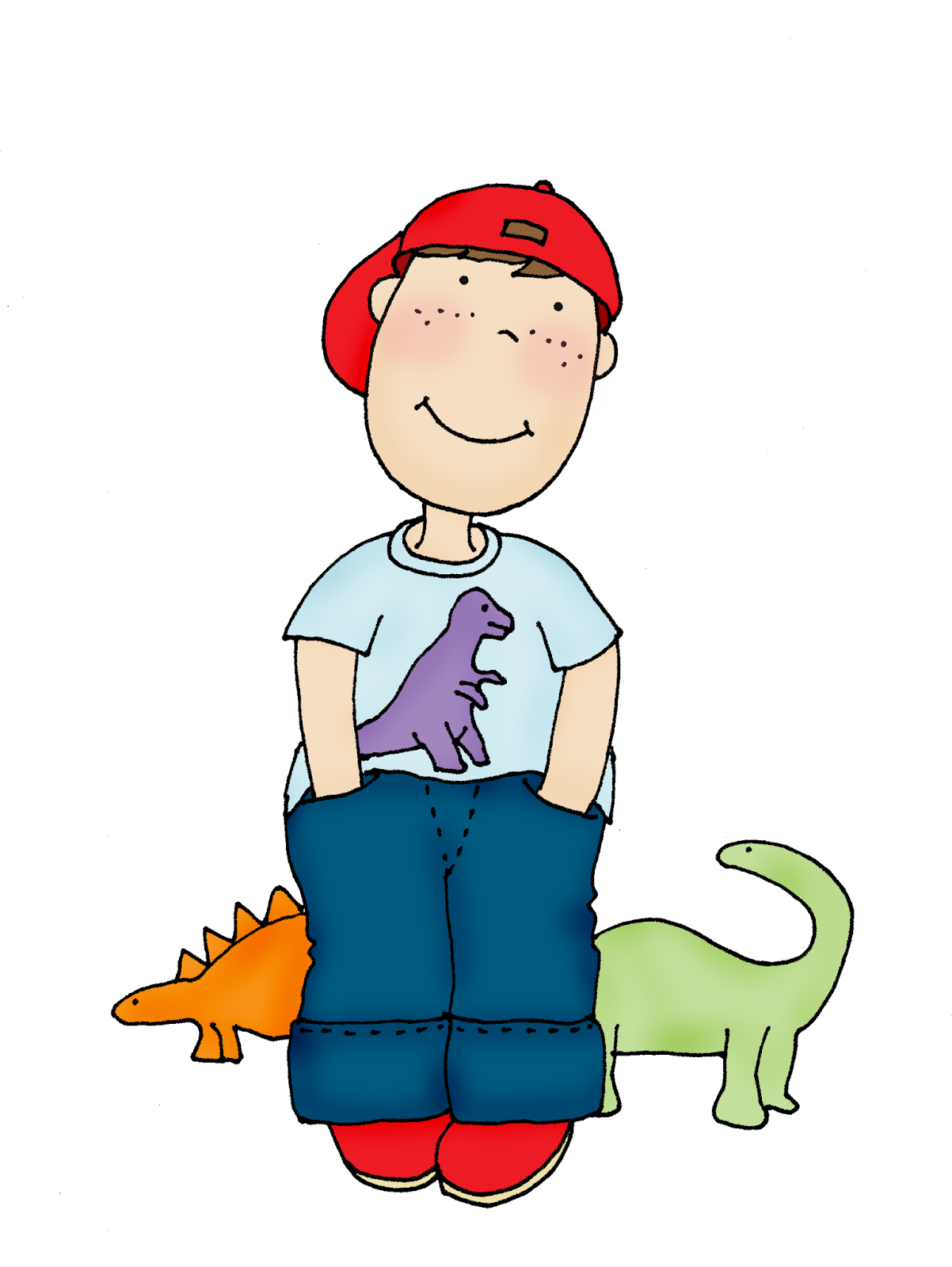 Free Dearie Dolls Digi Stamps: Dinosaur Boy