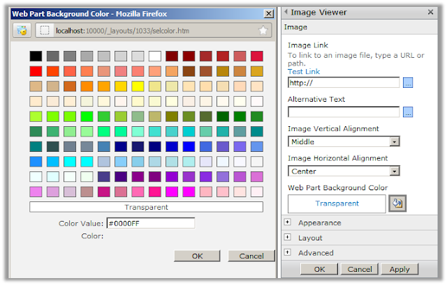 Learn with Parwej: Image Webpart Color Picker Tool Part