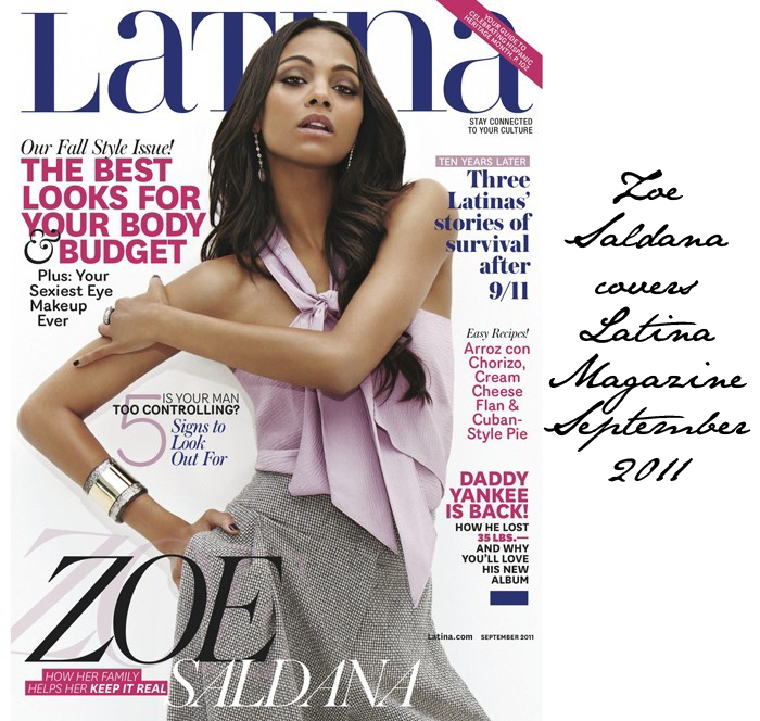 Zoe Saldana covers Latina Magazine September 2011 – Emily Jane Johnston