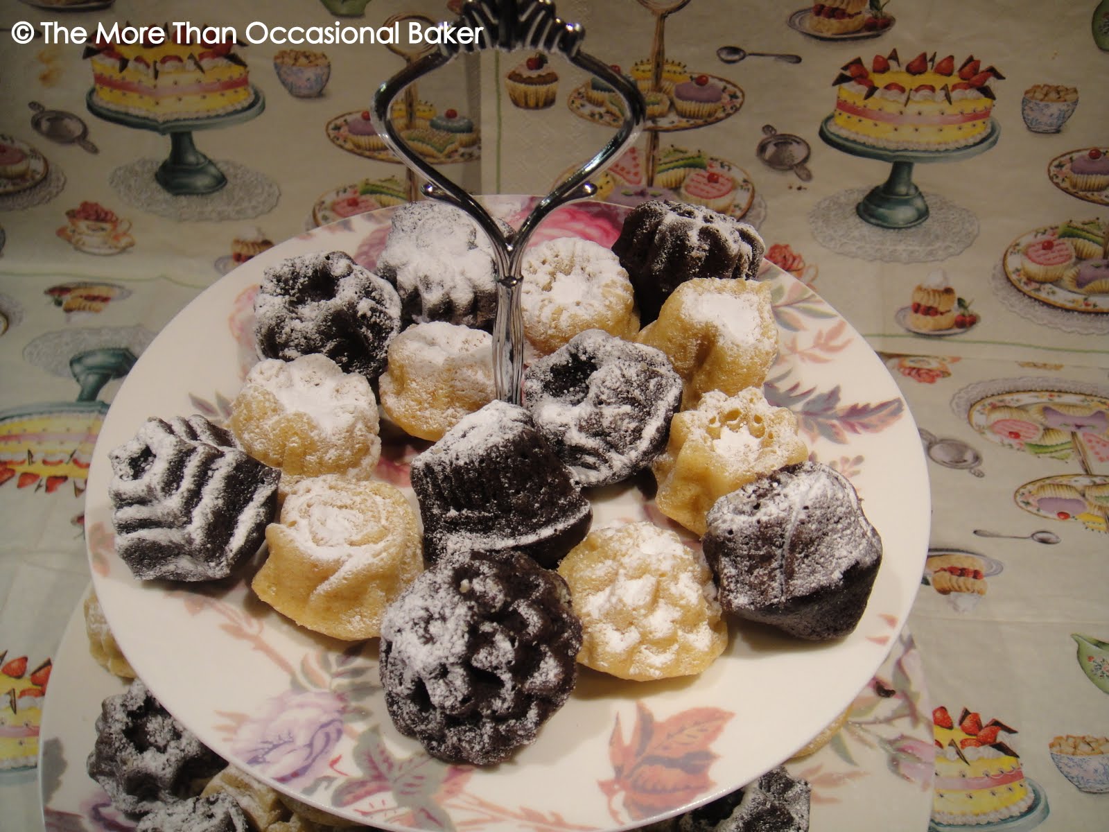 The more than occasional baker: Vanilla and Chocolate Mini Tea Cakes