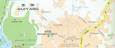 Guiyang City Map of China | Map of China City Physical Province Regional
