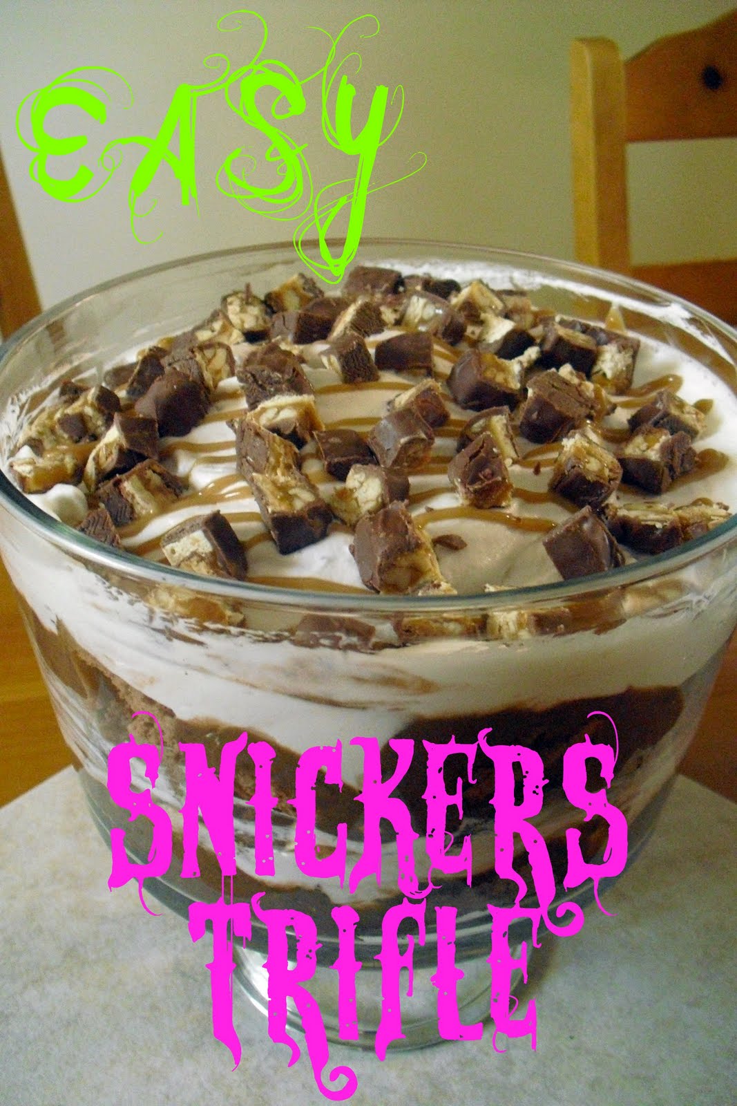 Attack of the Hungry Monster: Easy Snickers Trifle