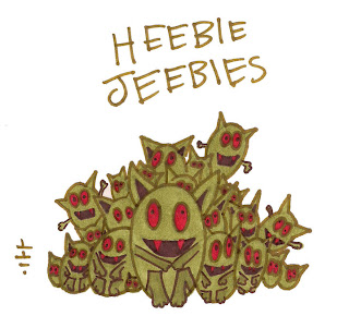 MY MAD MAD MAD MAD MONSTERS 4 ME: Heebie Jeebies - Orginal Sketch