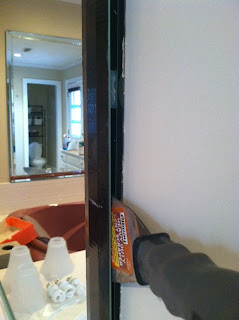 Grace goes to Grad School: How to Remove Mirrored Trim from Mirrors