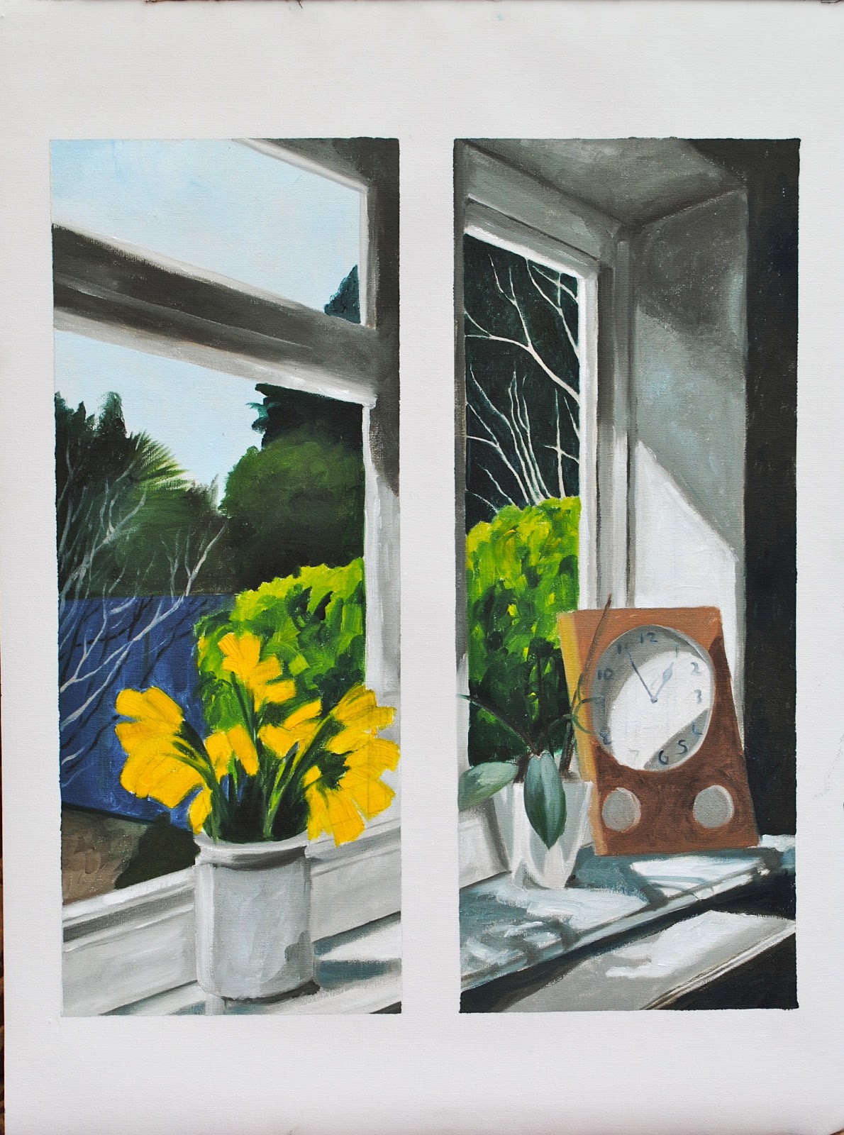 Helen's Painting OCA Blog: Exercise – View from a window or doorway